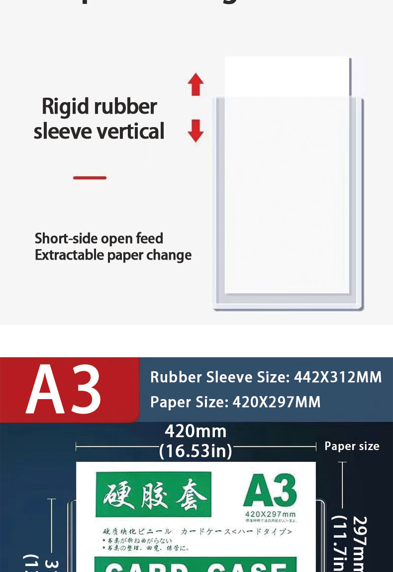 【COD】A3/A4/A5/A6 Card Case /Document Organizer/Photo/Clear Id Case/Id ...