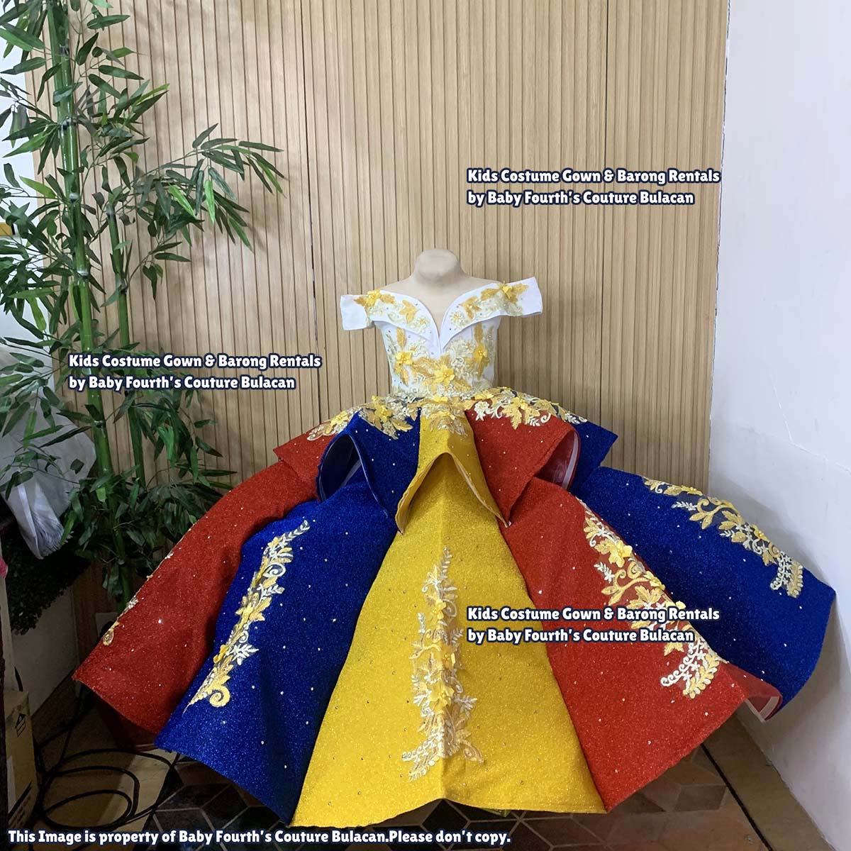 Buwan ng Wika Modern Filipiniana Philippine Flag Concept Umbrella Gown for Kids Cultural Event ...
