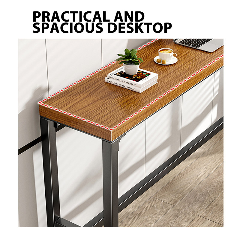 Bar Table 180cm Narrow Waterproof - High Long Table with Stool Set for ...