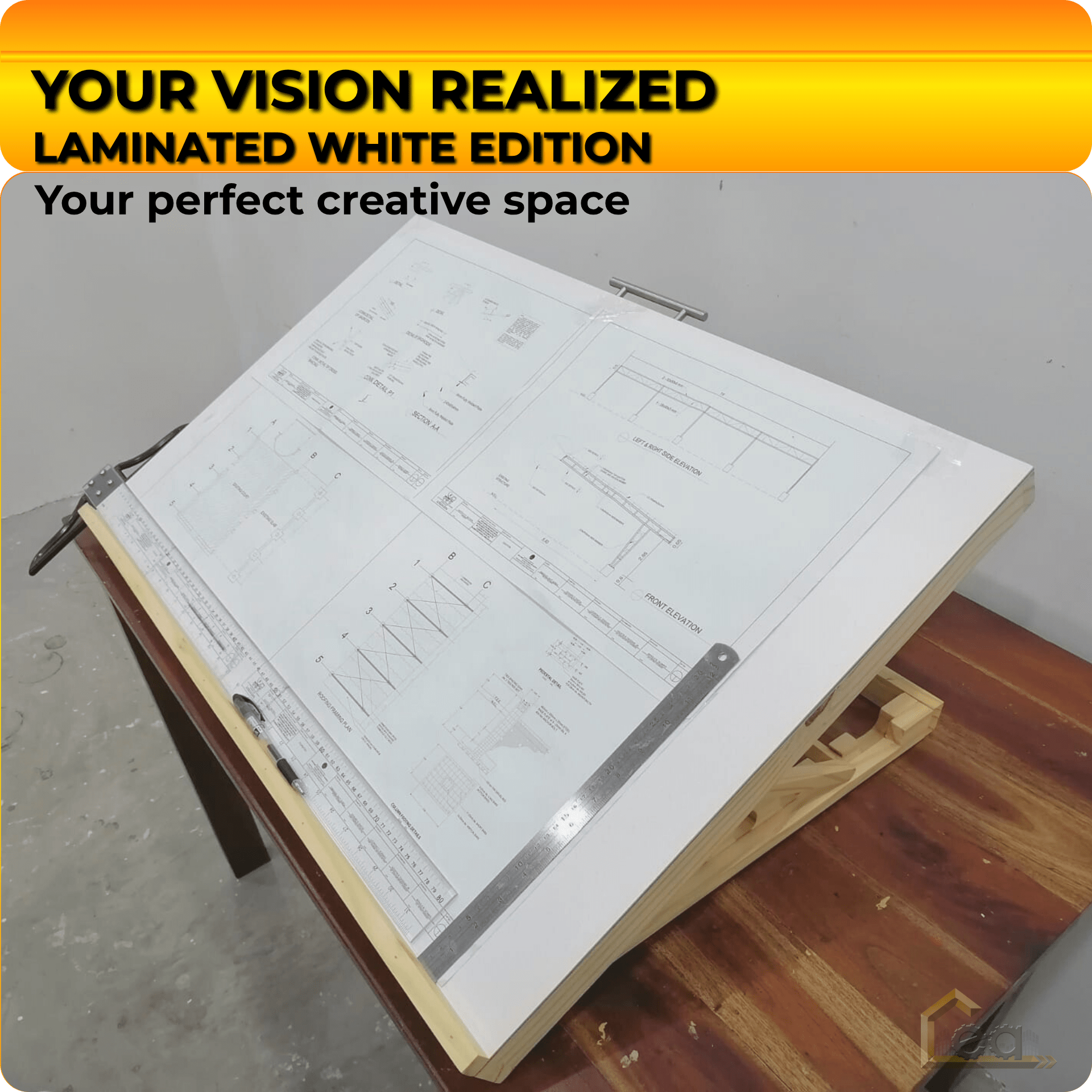 CEA Portable Drawing/Drafting Table Board | Laminated White for Artists ...