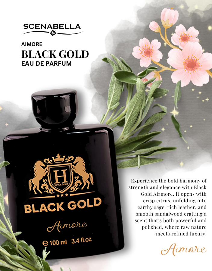 SCENABELLA AIMORE BLACK GOLD POUR HOMME LONG LASTING PERFUMES 100M FOR ...