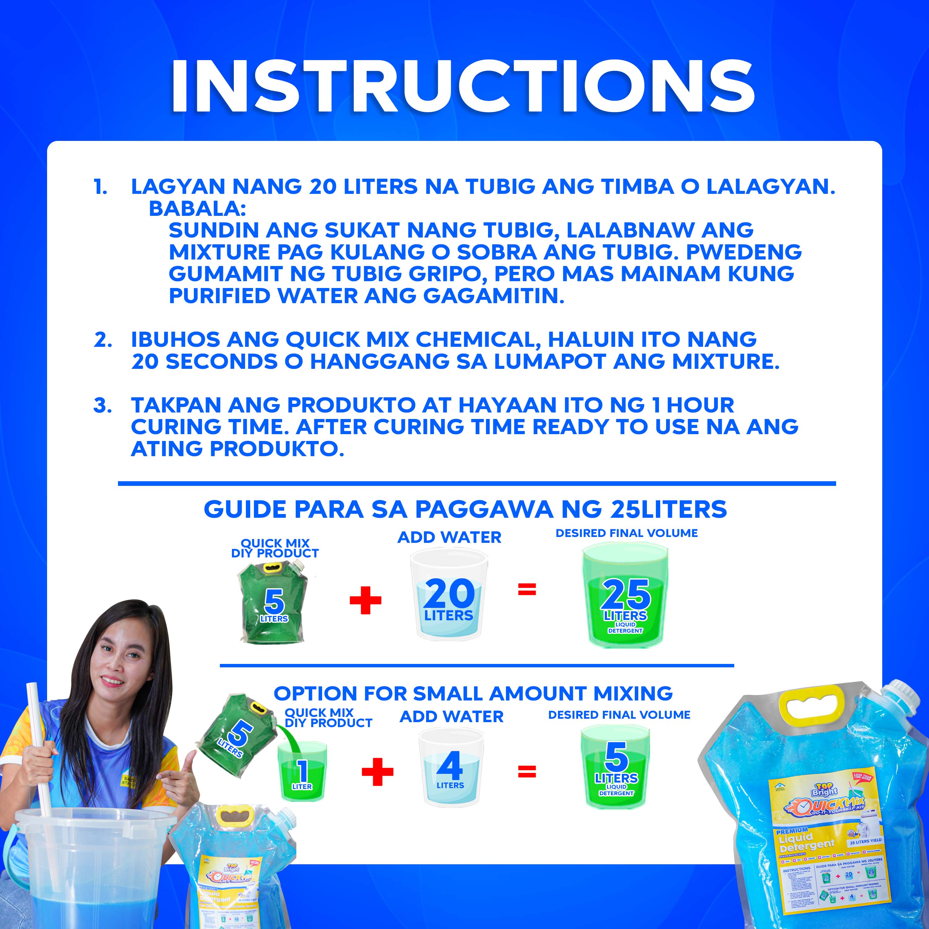 Quickmix Liquid Detergent DIY Kit 25L Yield | Less Than 1 Minute Mixing ...