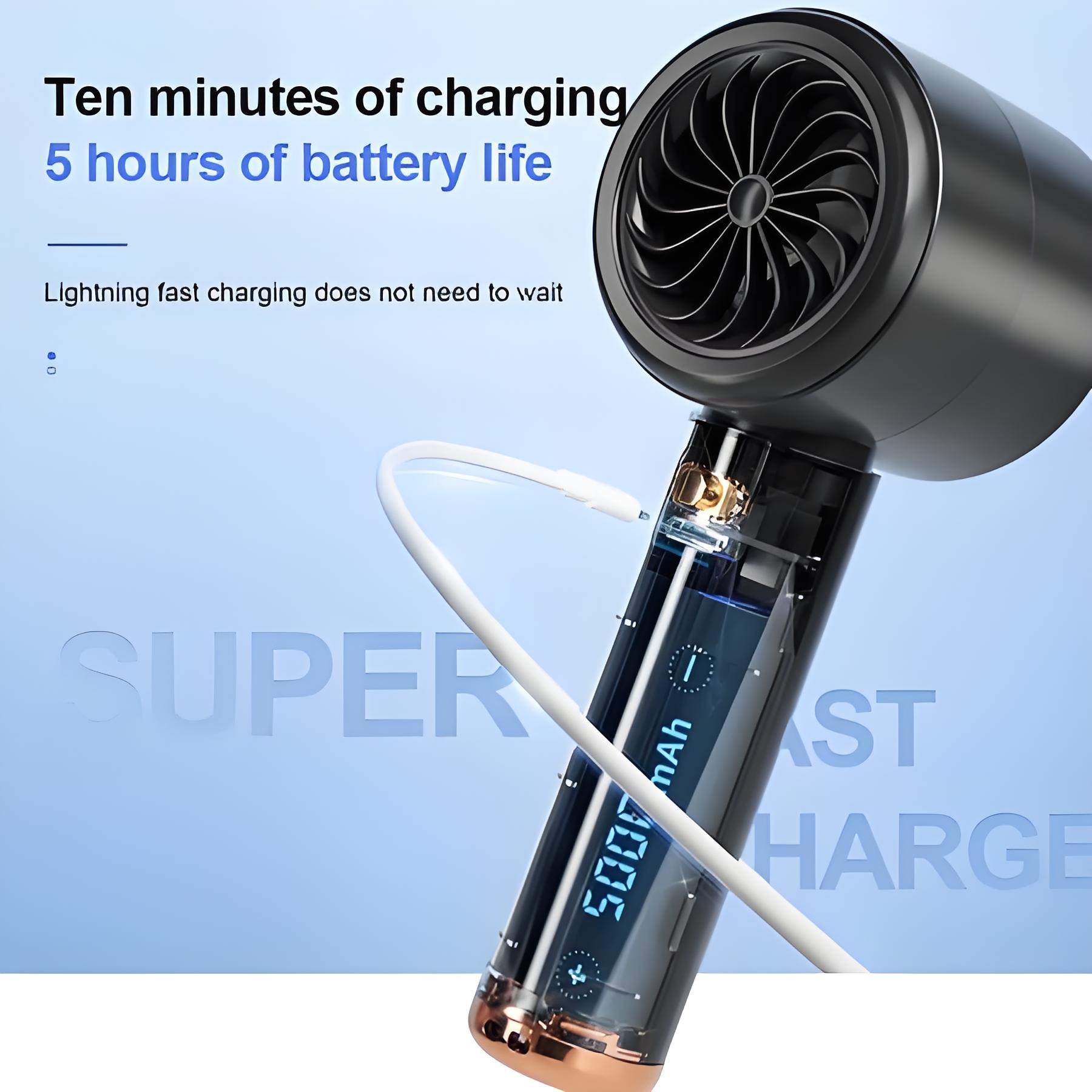 ⚡24H Shipping⚡Portable Mini Fan Rechargable N68 Foldable Turbo Fan with ...