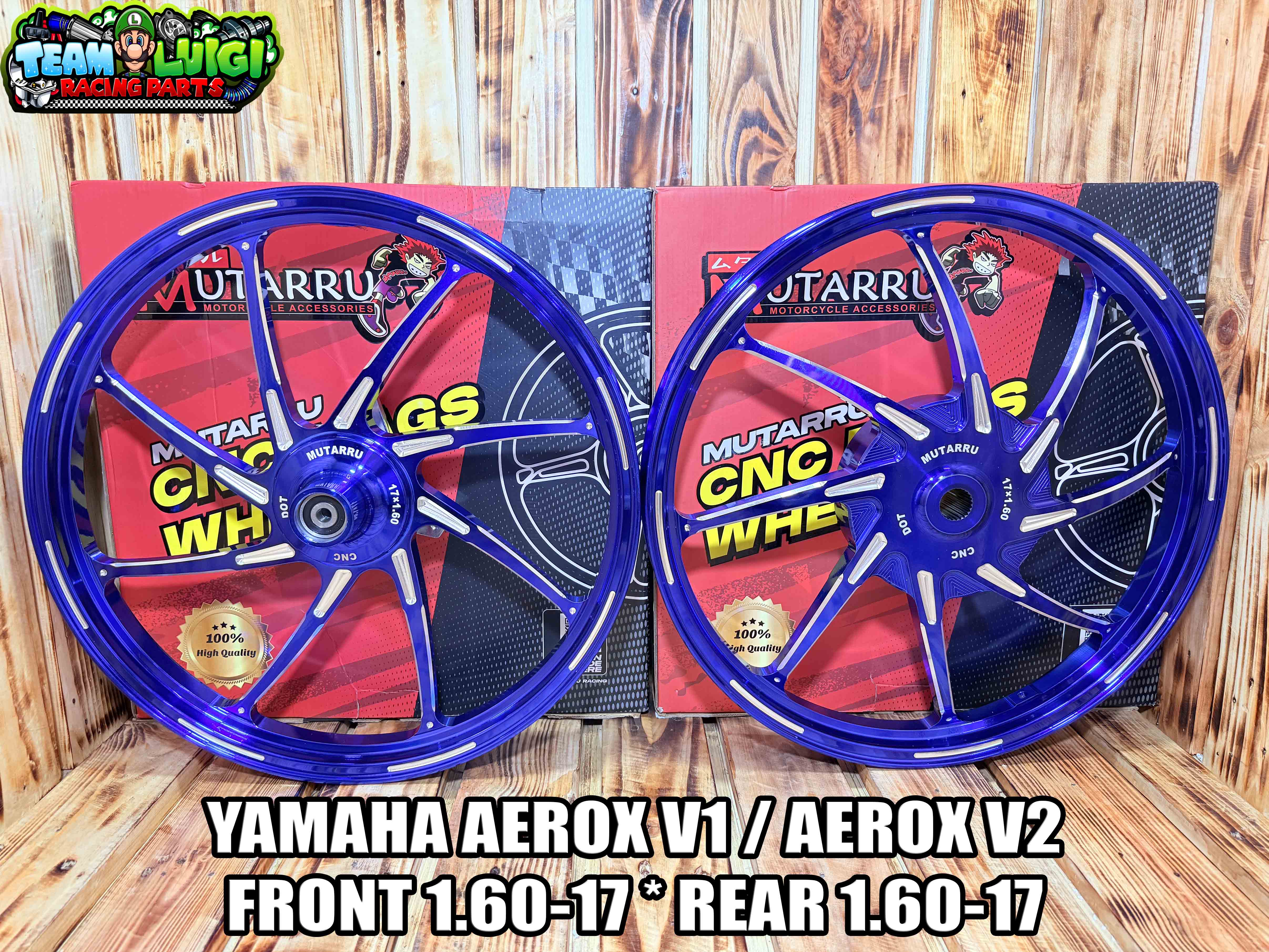 MUTARRU CNC MAGS 17s 8 SPOKES YAMAHA AEROX V1 / AEROX V2 MADE IN ...