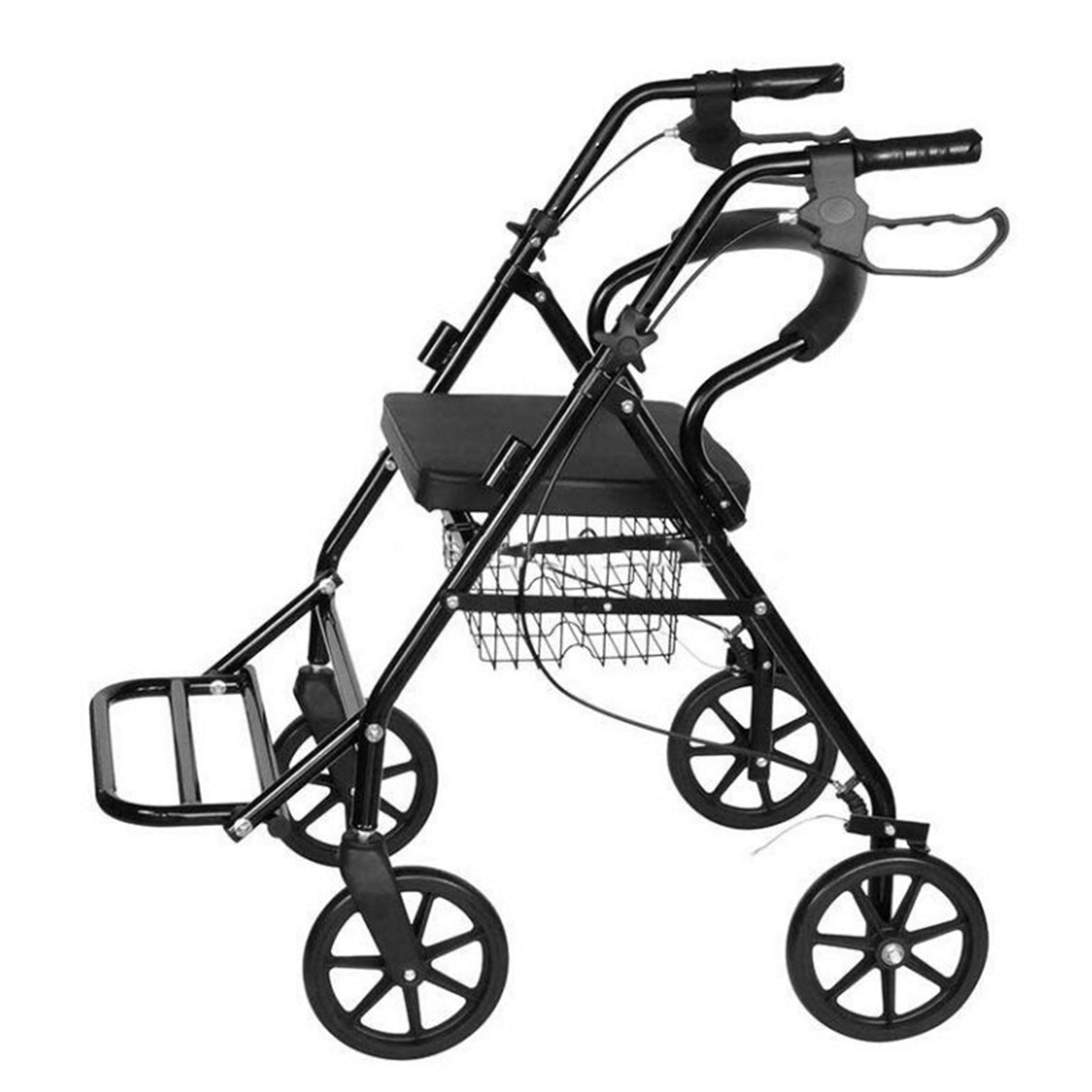 Rollator Walker with or without Footrest Manual Wheelchair Colors: Red ...