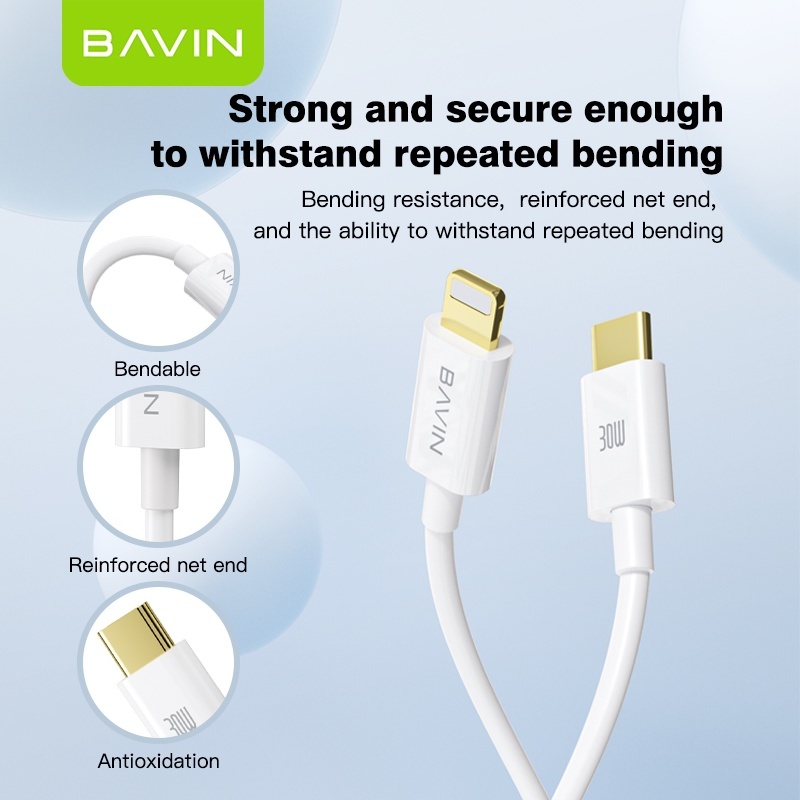 BAVIN CB282 30W Fast Charging & Data Transmission 1.2M PVC Cord for ...