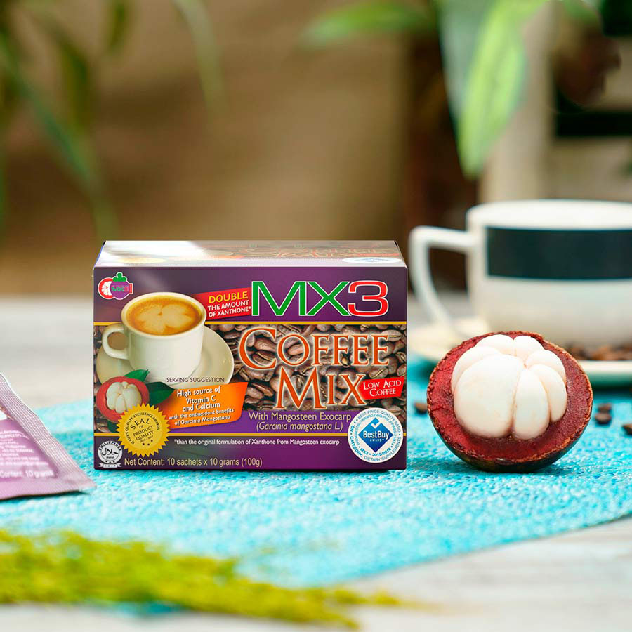 MX3 Coffee Mix Low Acid Coffee With Mangosteen | Shopee Philippines