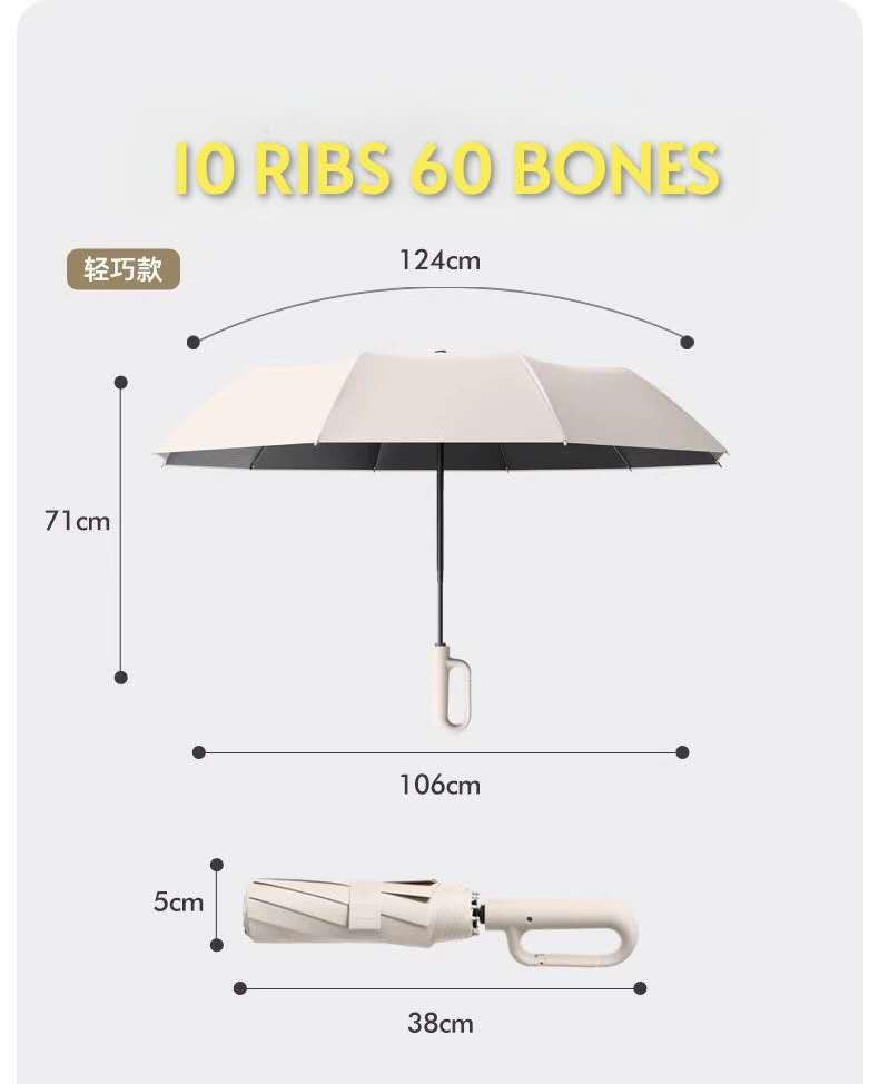 VIVENA Automatic Sun/Rain Hook Umbrella Foldable Sunscreen Enlarged ...