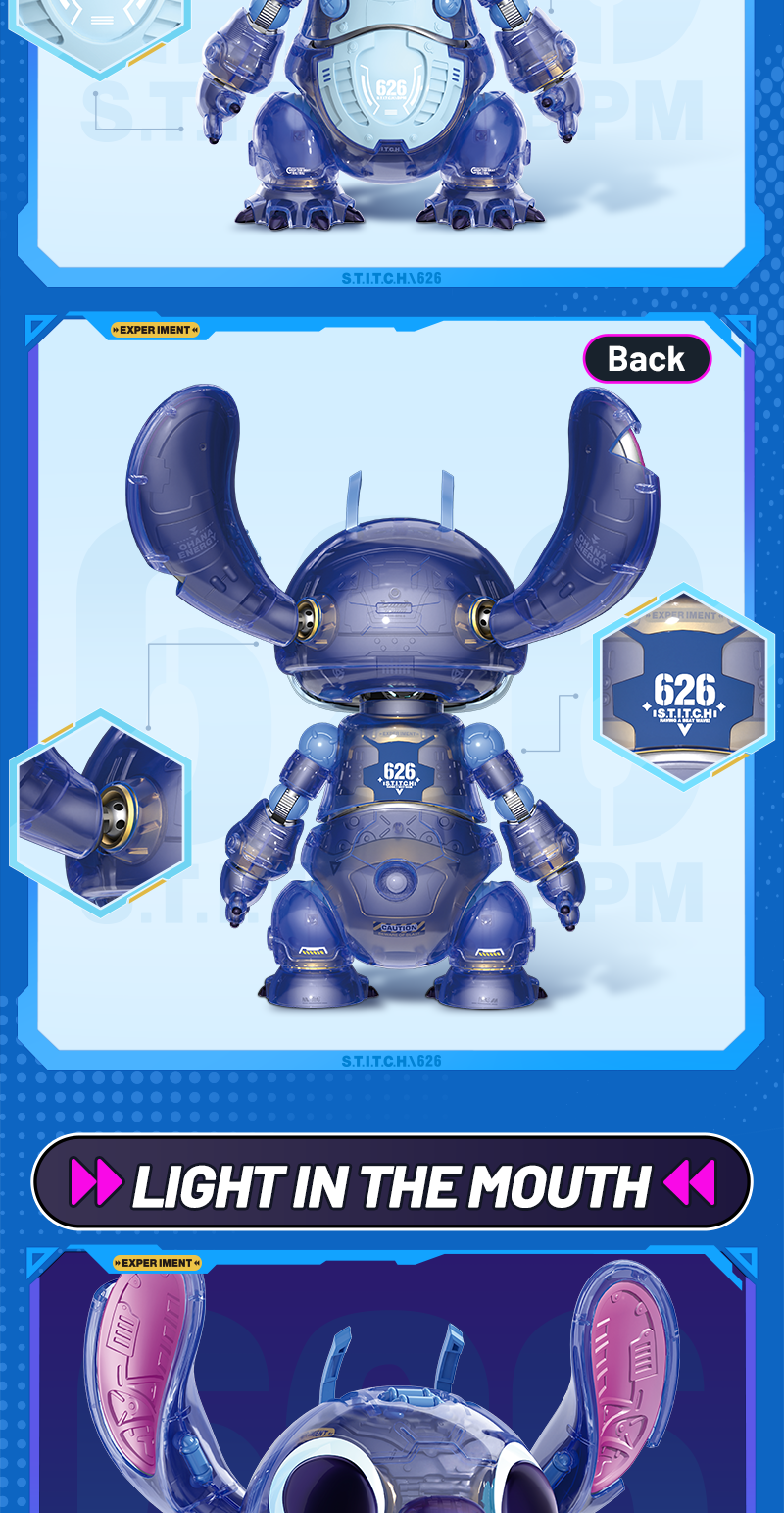 TOP TOY Disney Stitch 626 Experiment Assembled Large Body : Mechanical ...