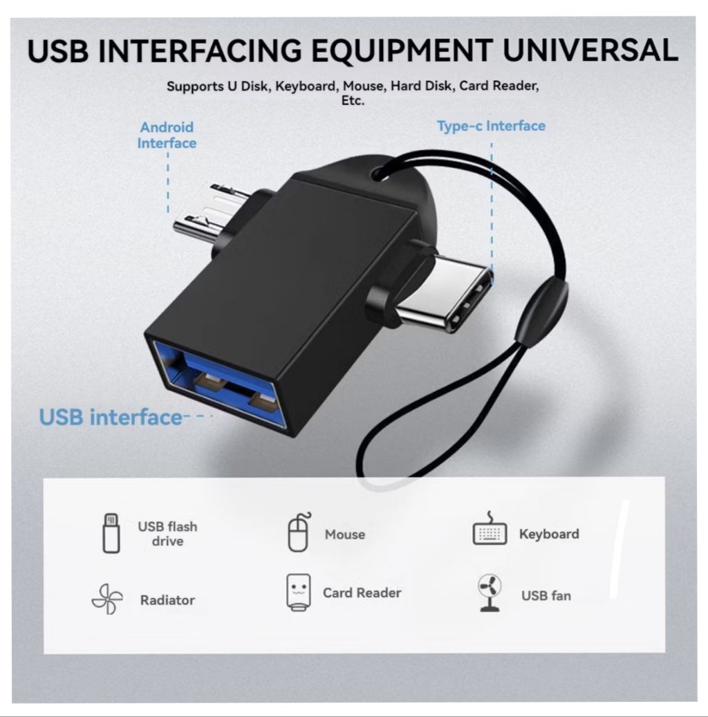 2 IN 1 OTG ADAPTER - MICRO OR TYPE C TO USB | Shopee Philippines