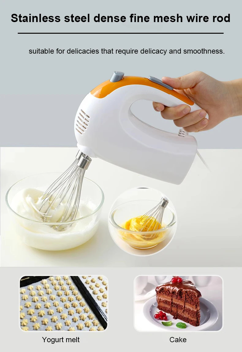 Heavy Duty Electric Hand Mixer for Baking – 5-Speed Egg Beater ...