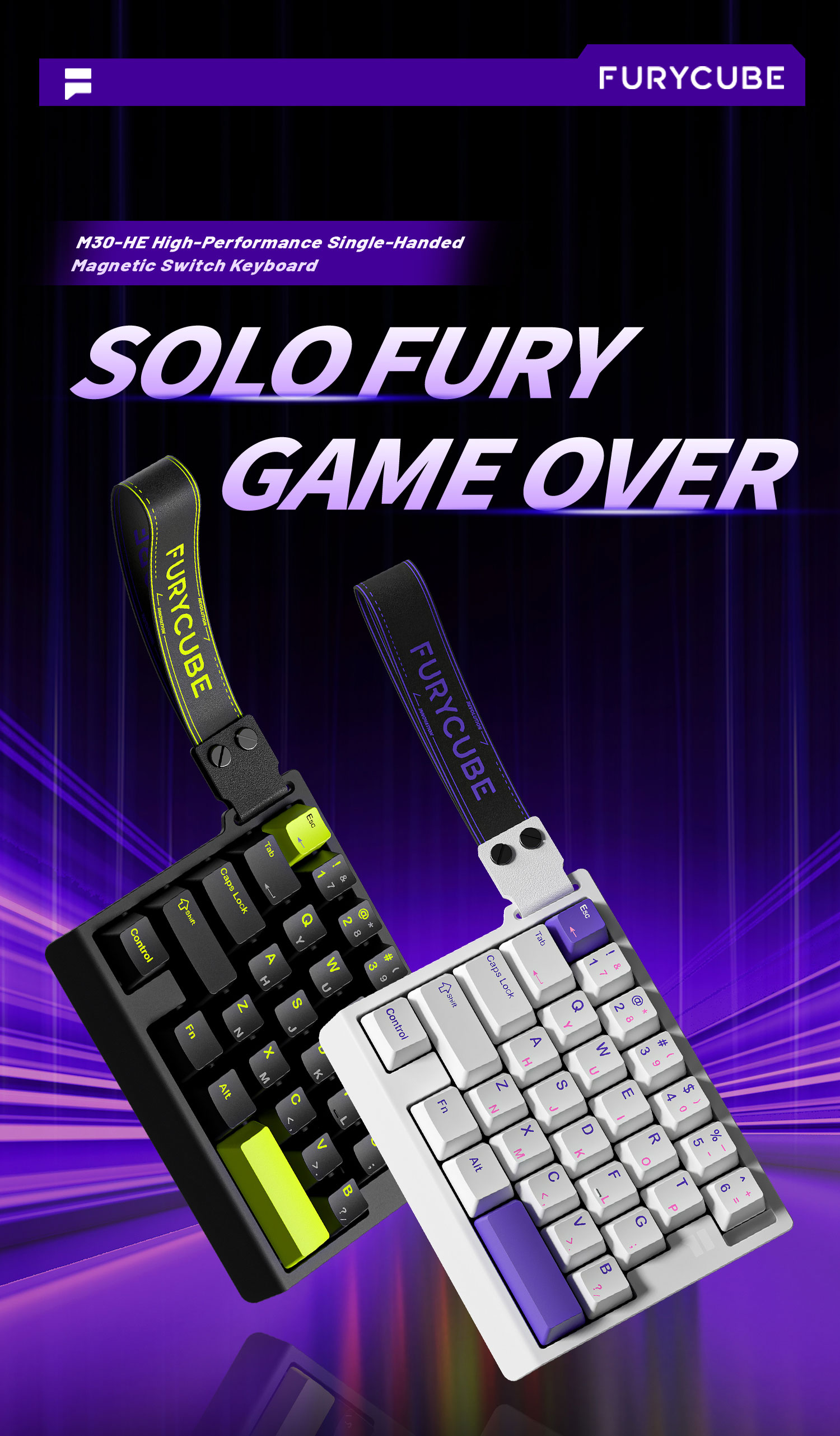 FURYCUBE M30 HE Mechanical Keyborad 8K Magnetic Switch For Esports ...