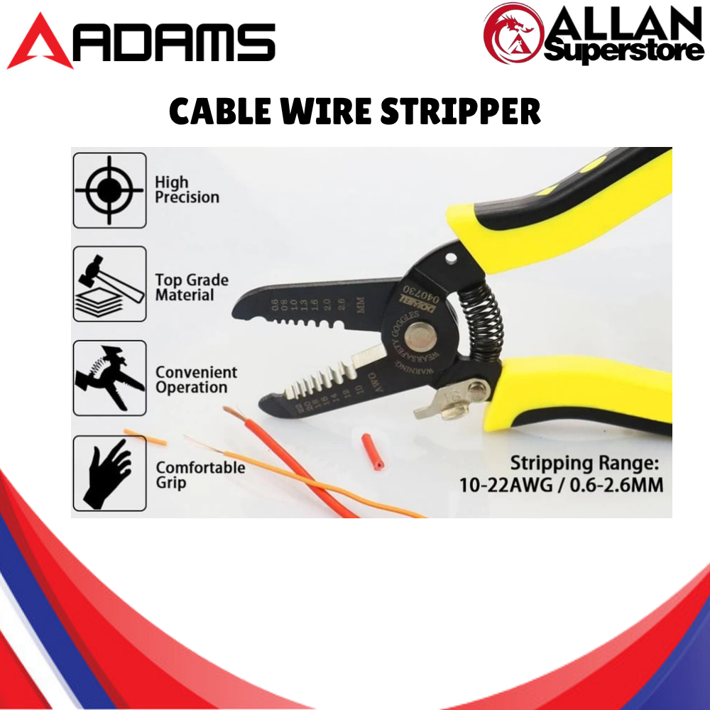Cable Stripper Tool – Adjustable Wire Stripper for Electricians, DIY ...
