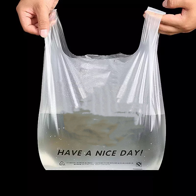 CQW Thank You Printed Plastic Bag Smile Face Plastic Bag Sando Bag ...