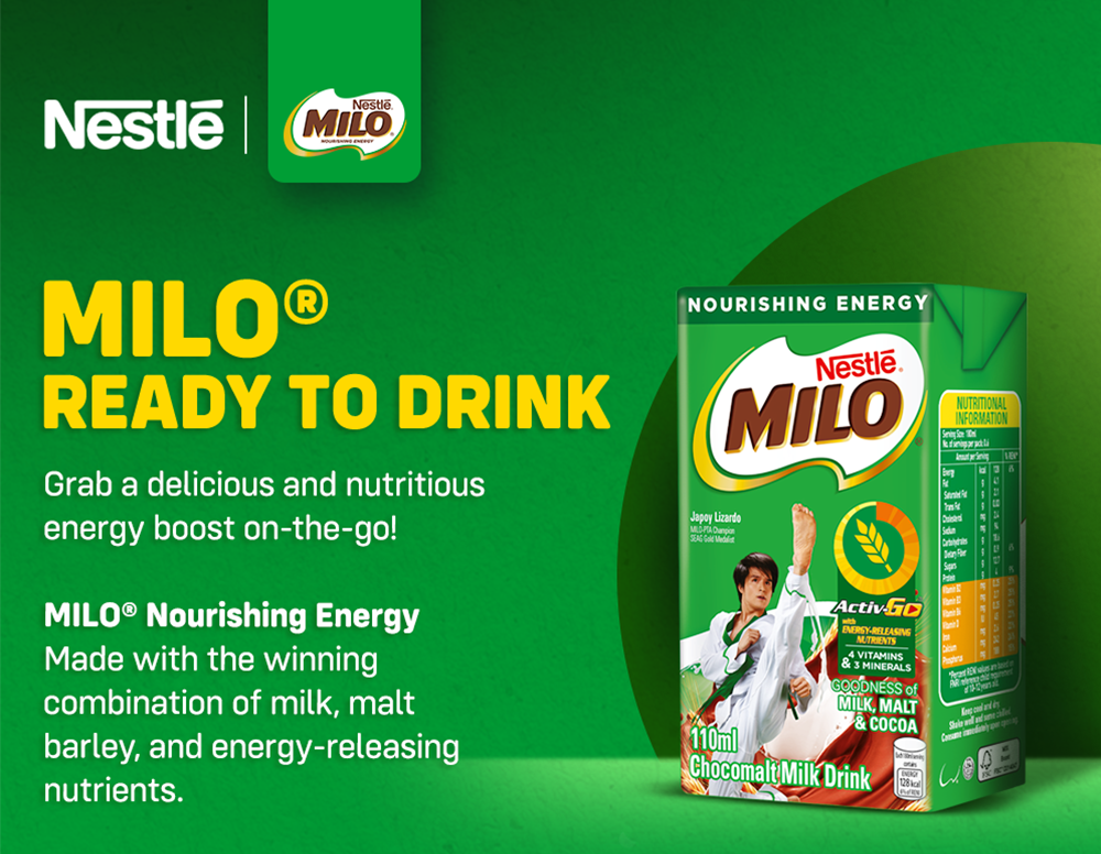 Milo Ready-to-Drink Flavoured Milk 110ml - Pack of 12 | Shopee Philippines