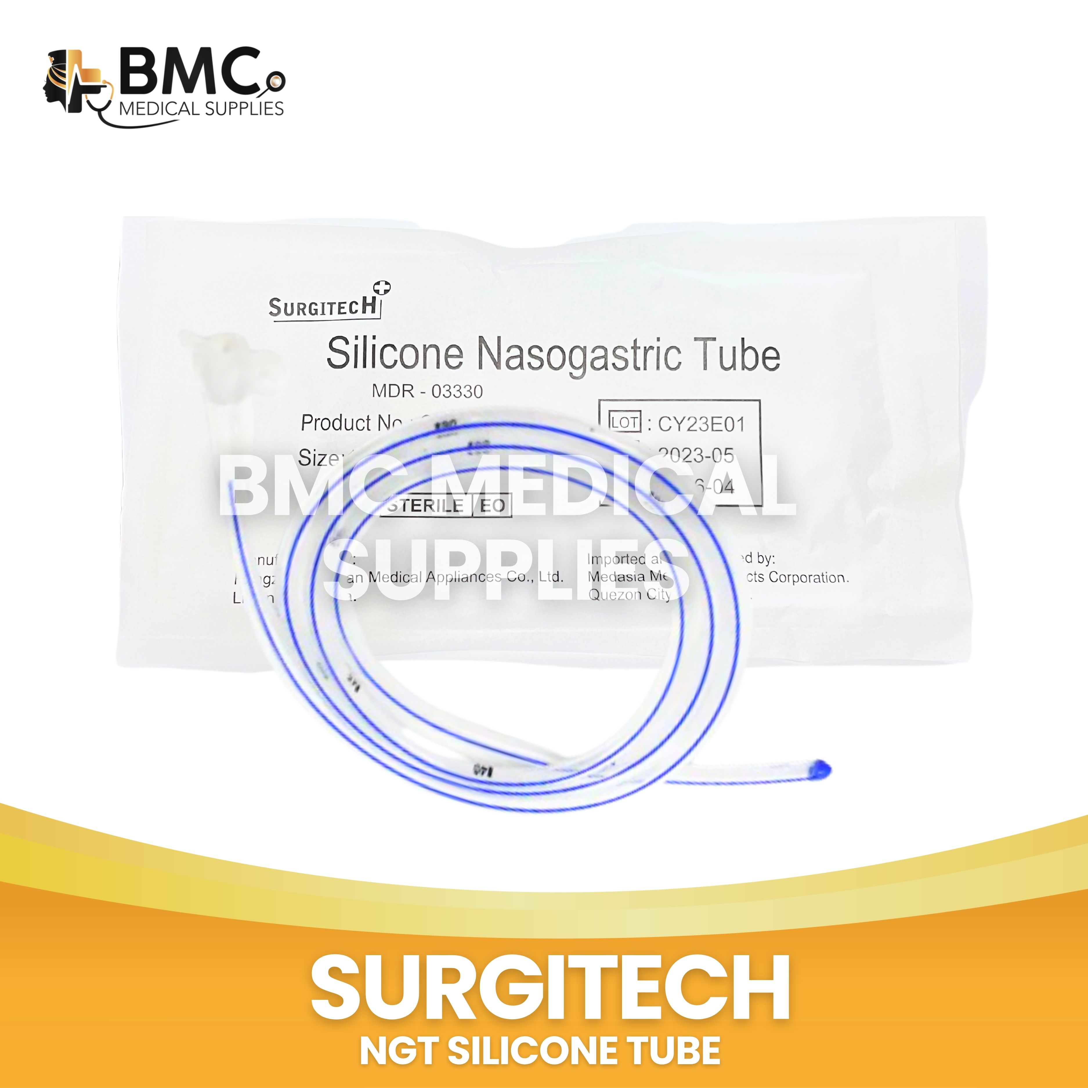 Surgitech or Partners - NGT Silicone Nasogastric Tube (All Sizes ...