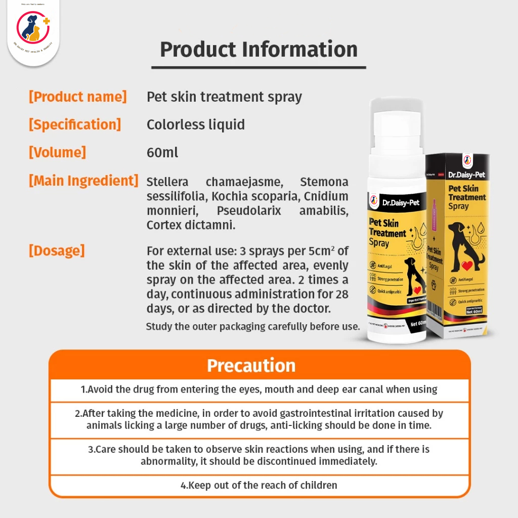 Pet Antifungal Wound Spray For Itching,Ringworm,Mange,Fungal Dogs&Cats ...