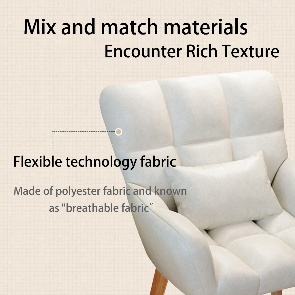 Nordic Chair Vanity Chair White/Grey Solid Wood Chair Rotatable ...