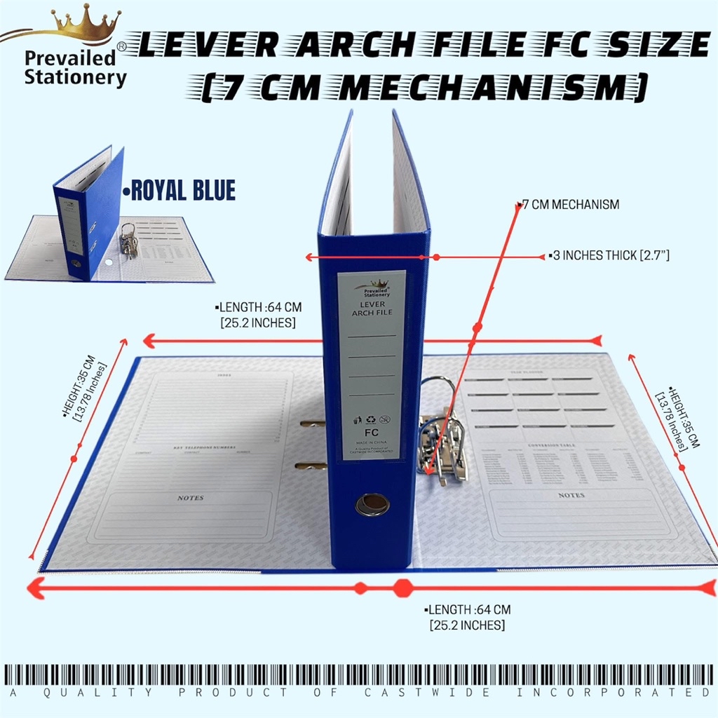 LEVER ARCH FILE 7CM MECHANISM 3” THICK | Shopee Philippines