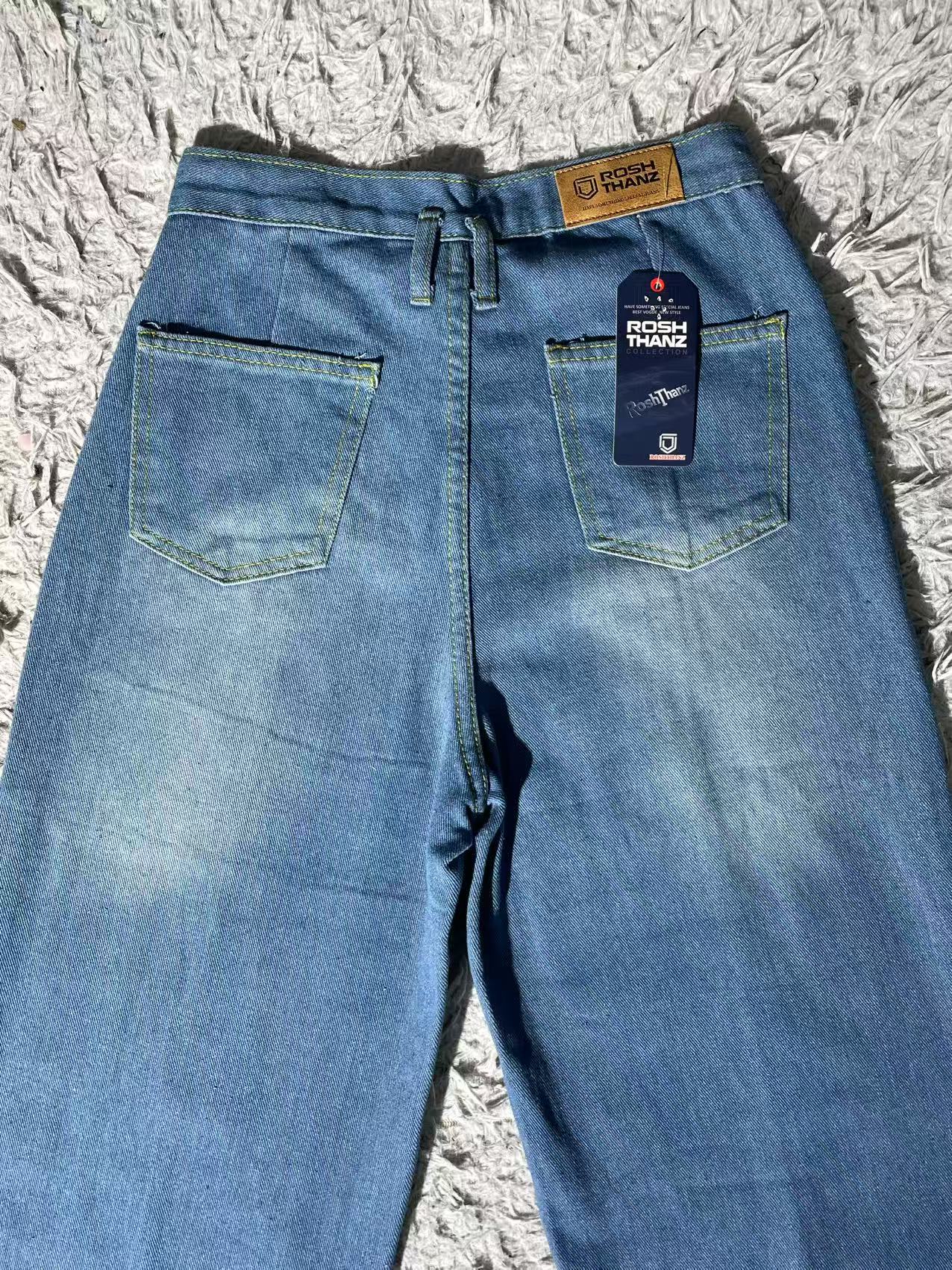 Rosh Baggy pants women Wide Leg Retro High Waist Jeans pants Korean ...