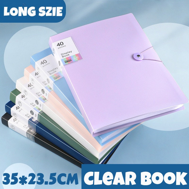 Clear Book Long Clear Folder Presentation Book for Artwork Document ...