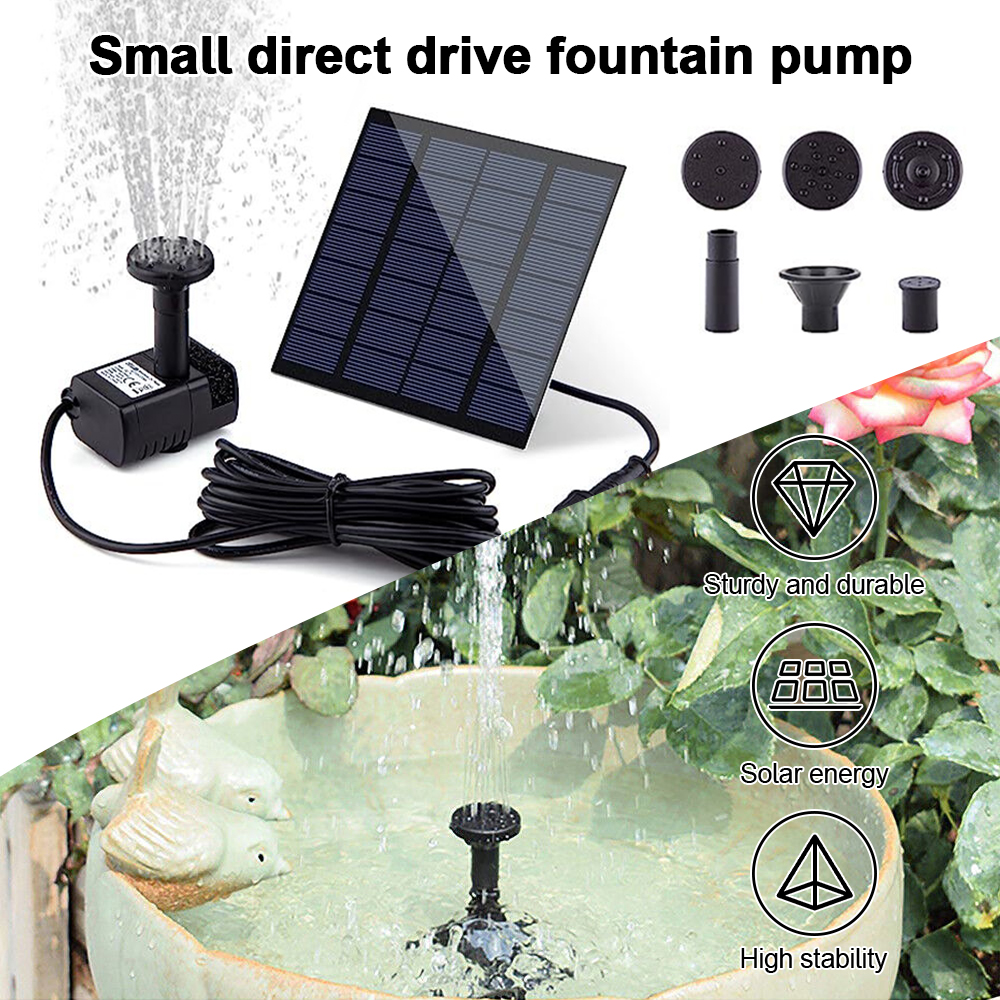 Solar Panel Powered Water Pump Garden Lawn Pool Pond Fish Aquarium ...