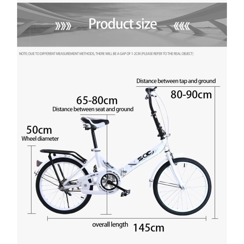 Folding Bike 20 Inch Adult Mountain Bike Off-road City Adult Bicycle ...