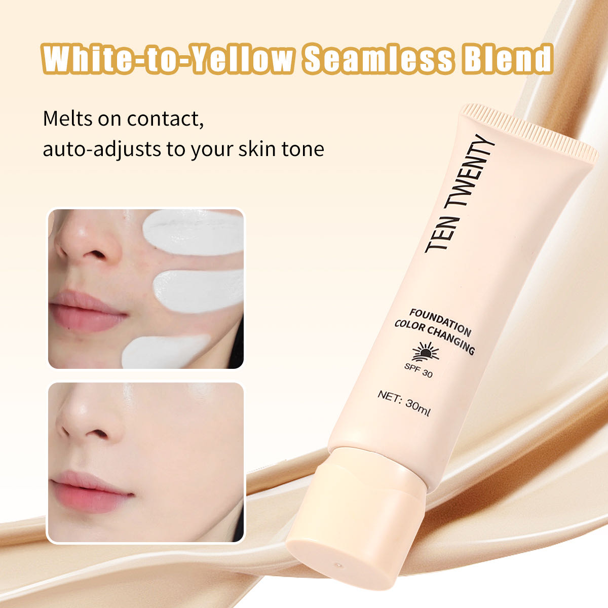 TEN TWENTY 2-in-1 Magic Color-Changing Sunscreen Foundation – Long ...