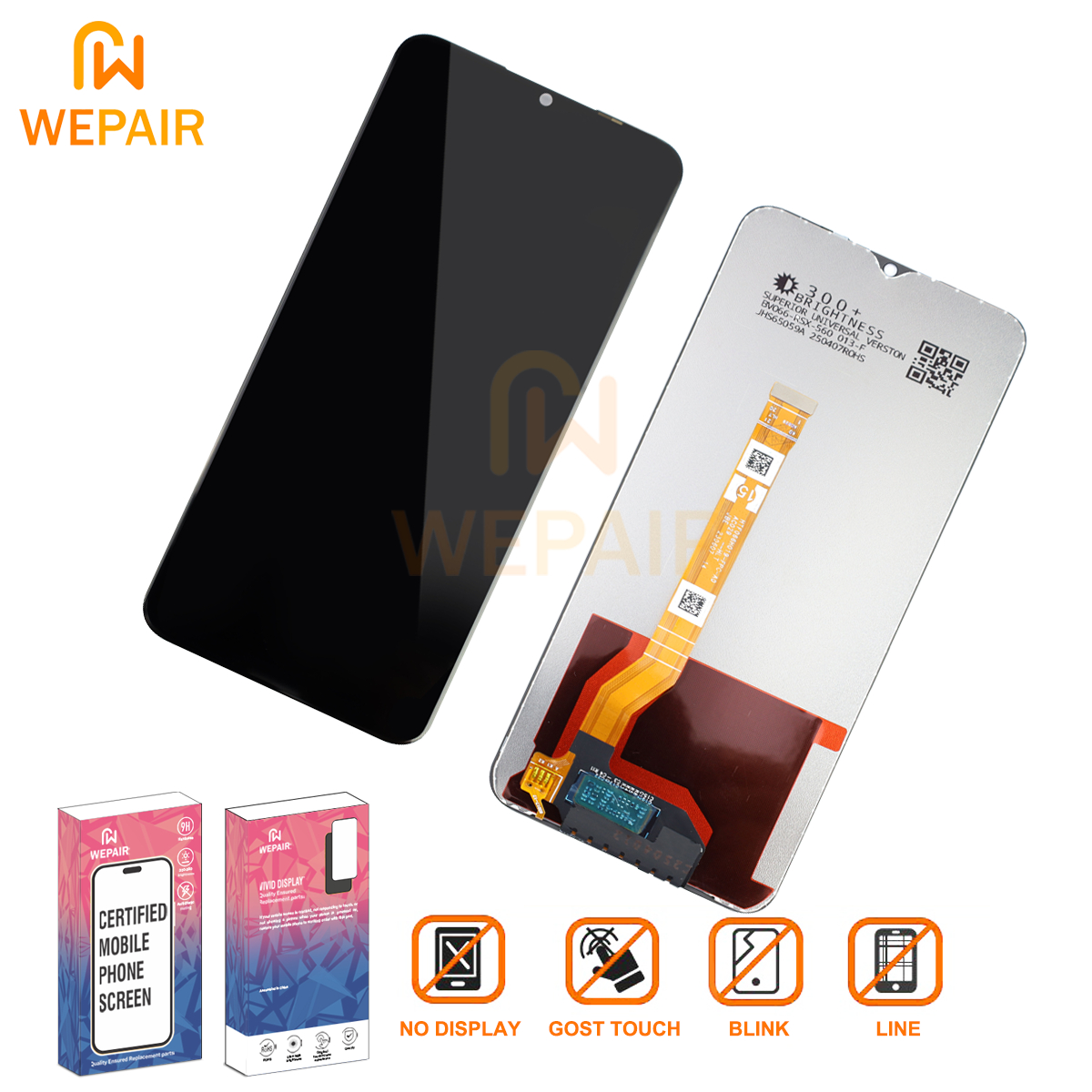 WEPAIR LCD Touch Display Screen Assembly For OPPO A17/A17K/A57/A77S/A18 ...