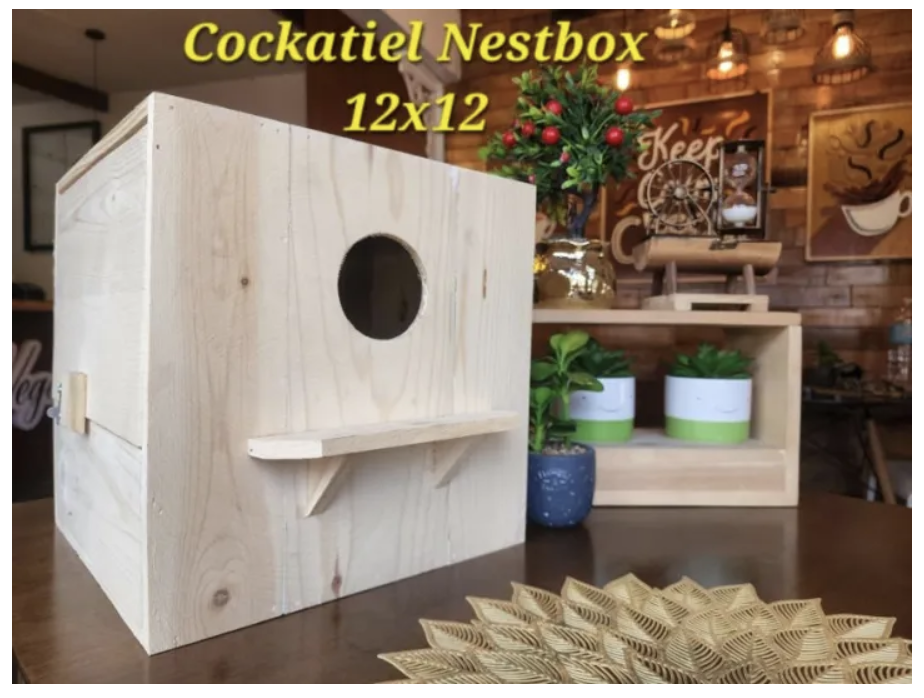 Bird Wooden Nest Box Nesting Breeding Home Palochina Material for ...
