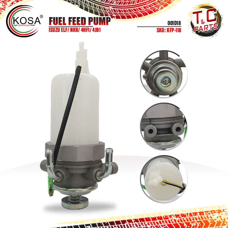 ISUZU ELF/ NKR/ 4HF1/ 4JB1 FUEL FEED PUMP 001D18 KOSA (1 PC) | Shopee ...