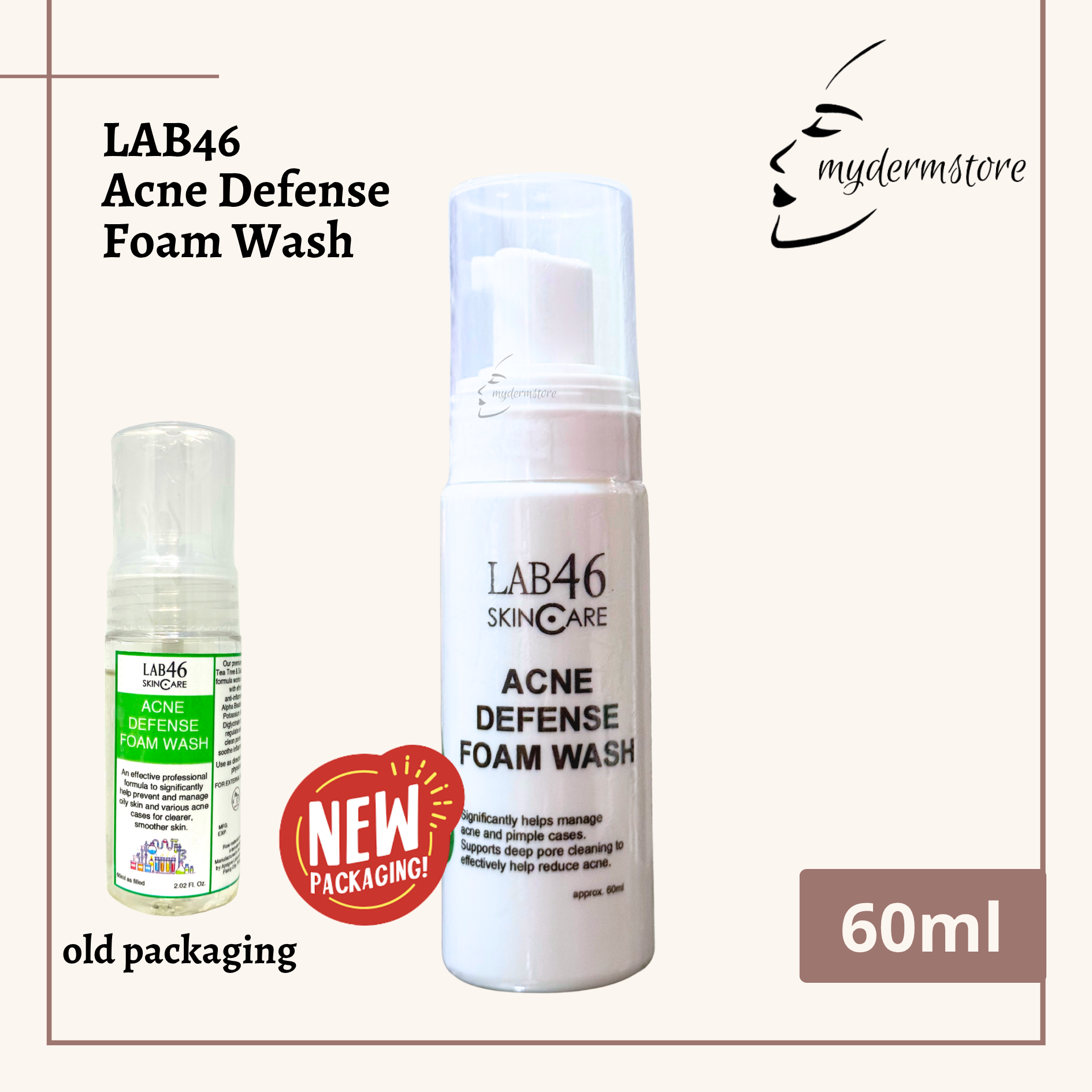 Lab46 Lab 46 Acne Defense Foam Wash 60ml | Shopee Philippines
