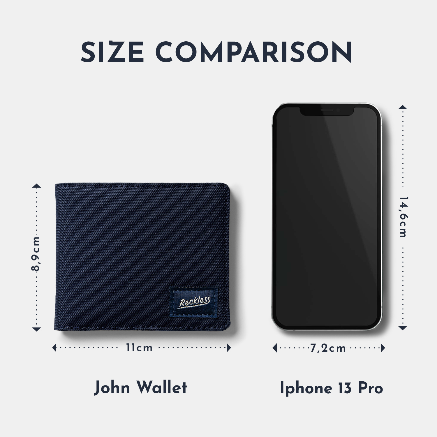 Reckless John Wallet Unisex - Bifold Wallet - Water Repellent Polyester ...