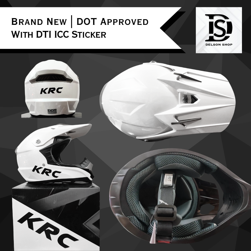 KRC 407 Full Face Helmet - DOT Approved with DTI ICC Sticker - Brand ...