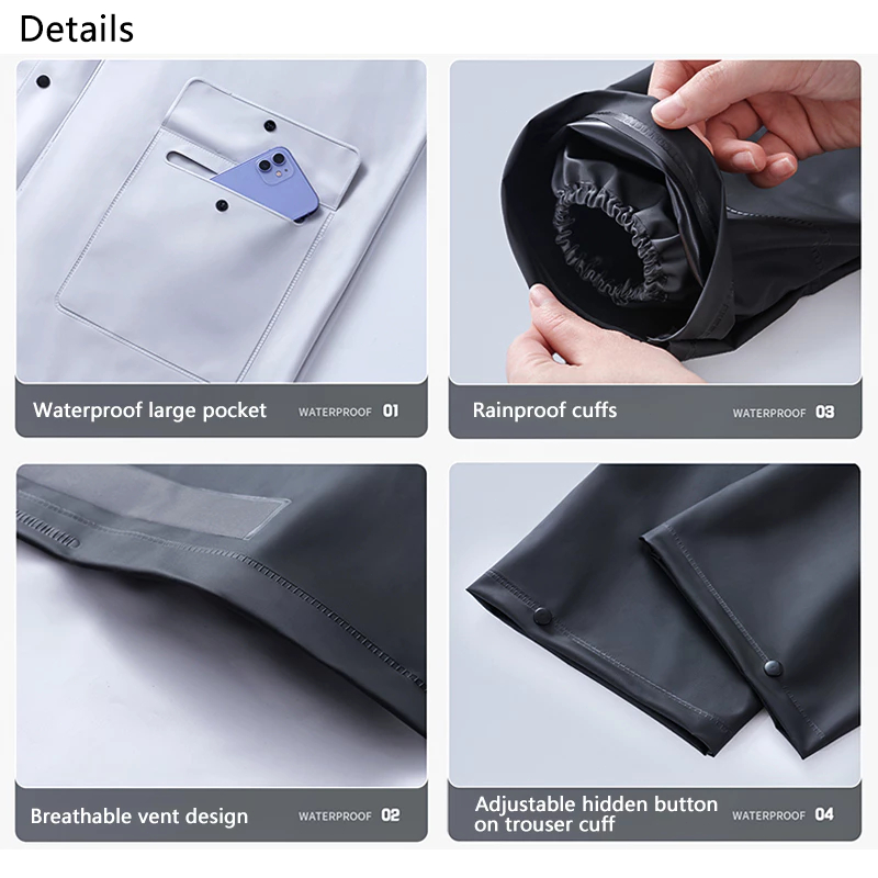 Split Raincoat for Men & Women (M-2XL) Waterproof Jacket & Pants Set ...