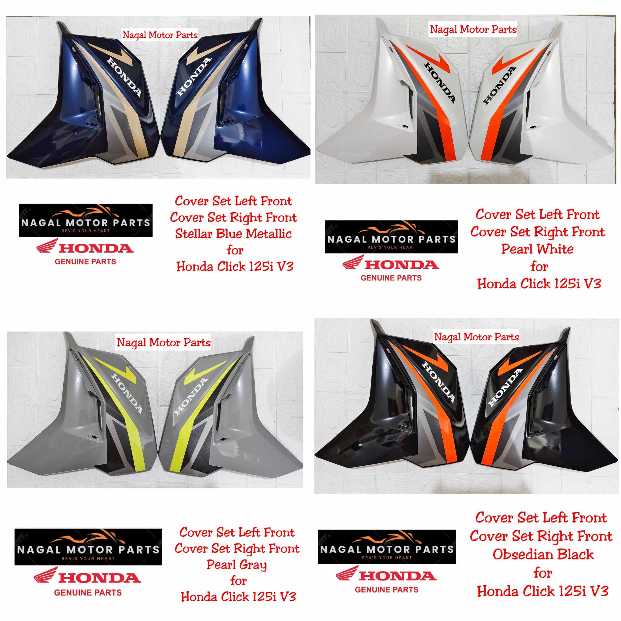 HONDA GENUINE PARTS FRONT SIDE COVER FOR HONDA CLICK 125i V3 | Shopee ...