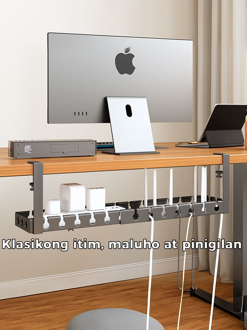 Heavy Duty Adjustable Under Desk Wire Rack Organizer NoDrill Design for ...