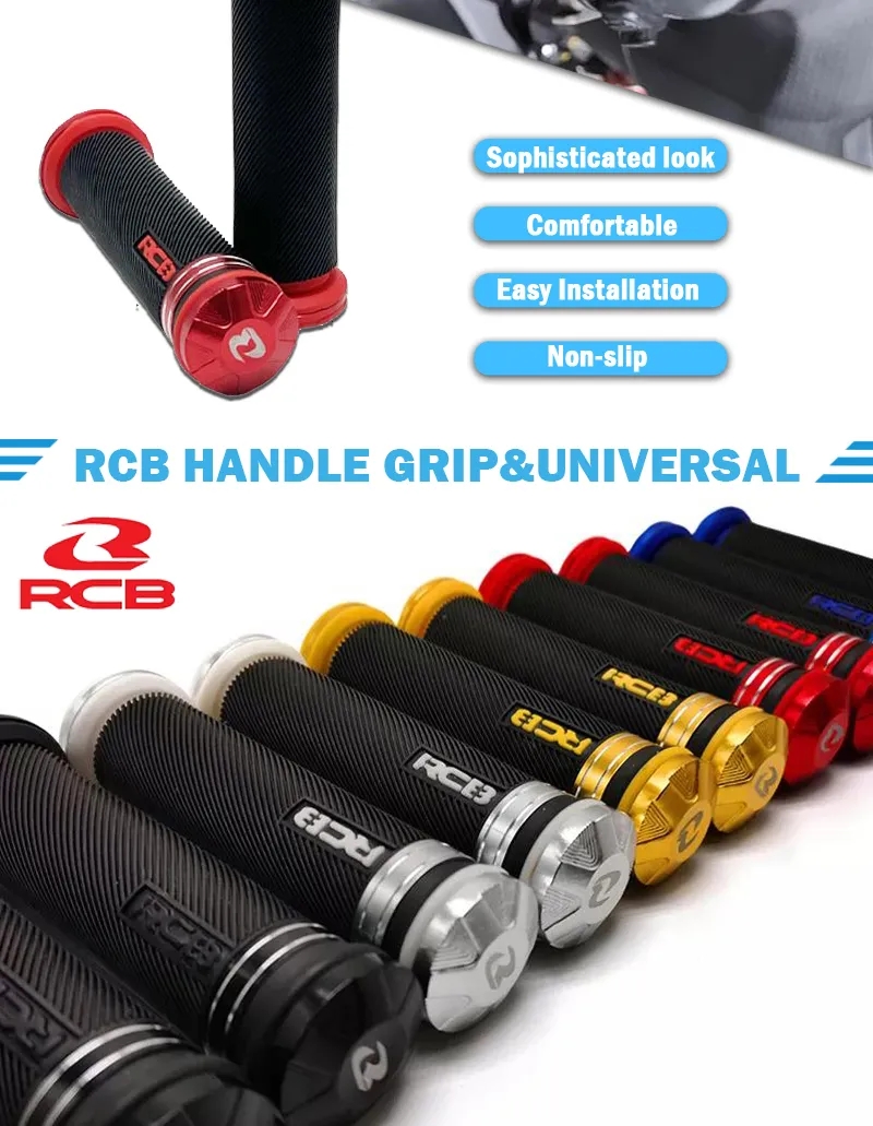 RCB Handle Grip Motorcycle Racing Alloy Handle Grip Universal With ...