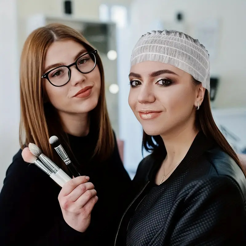 100PCS Disposable Headband White Elastic Rubber Band Lock Edge Design ...