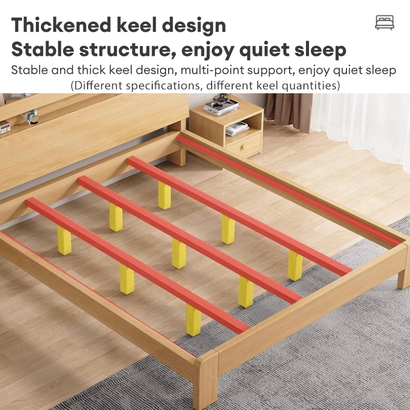 CONOCO Solid Wood Bed Frame Family Bed Bedroom Furniture Wooden Bed ...