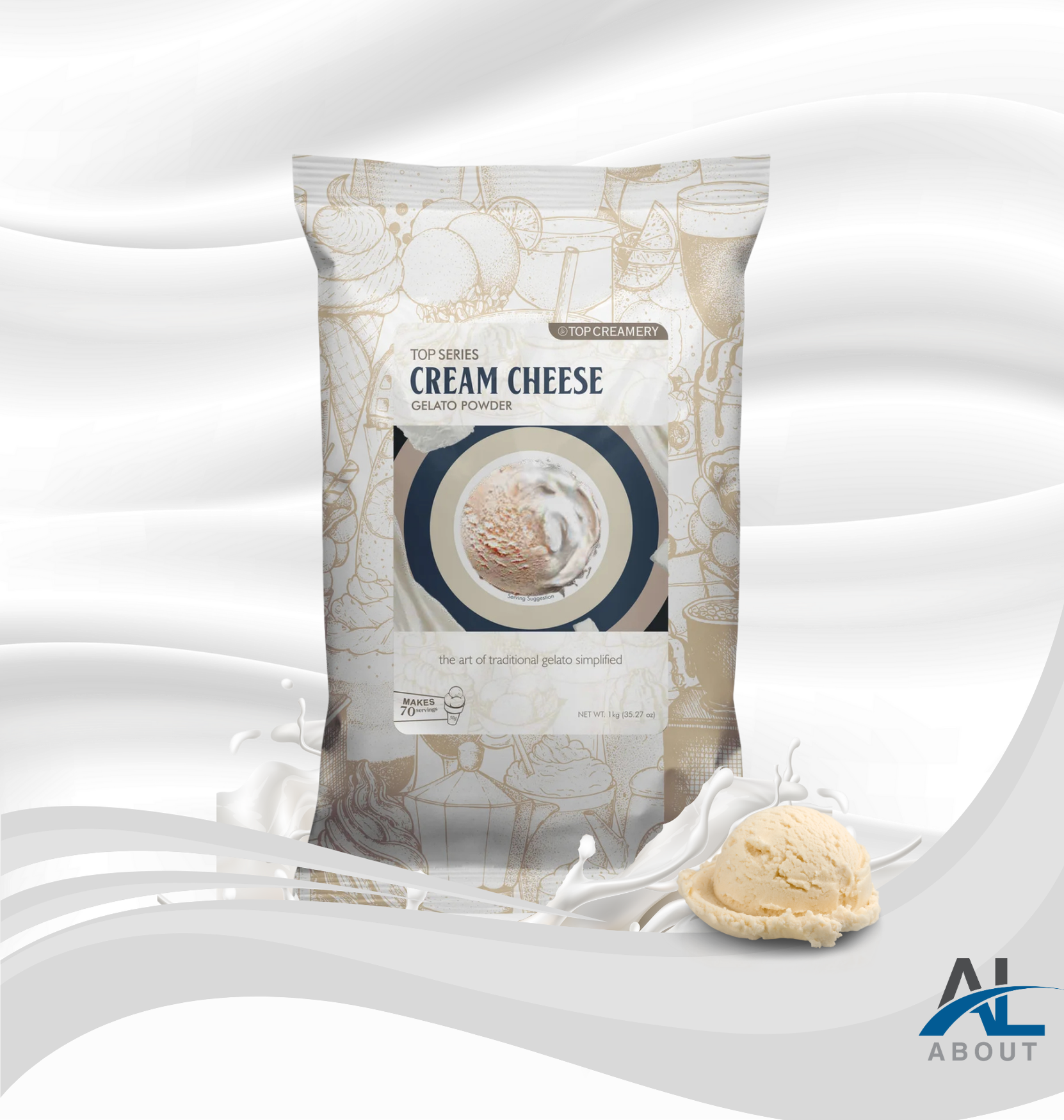 TOP Creamery Cream Cheese Gelato Ice Cream Powder 1kg | Shopee Philippines