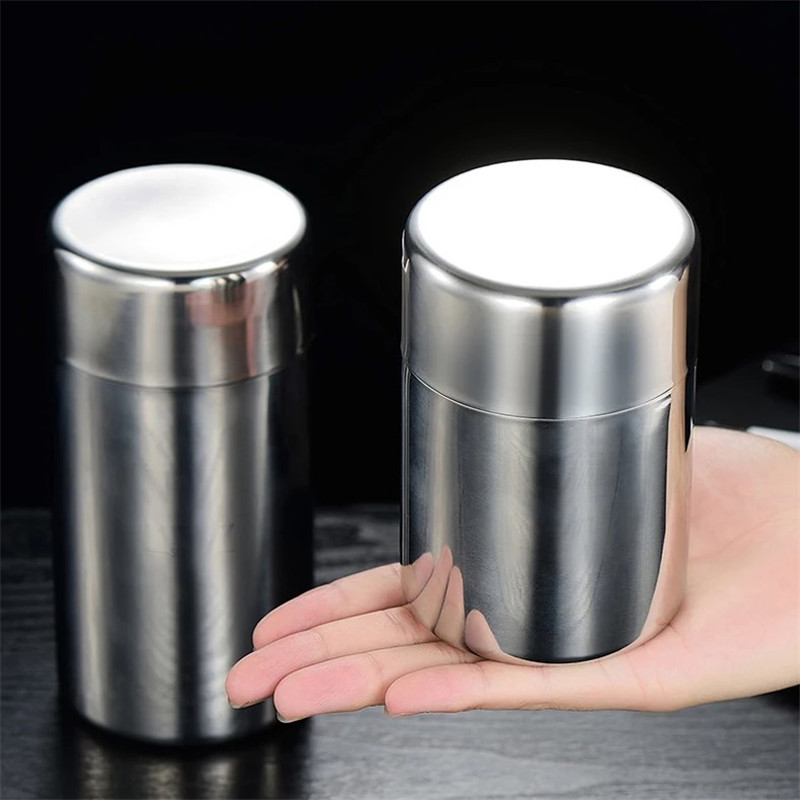 (COD)Tea Canister with Airtight Double Lids for Loose Tea - Small ...