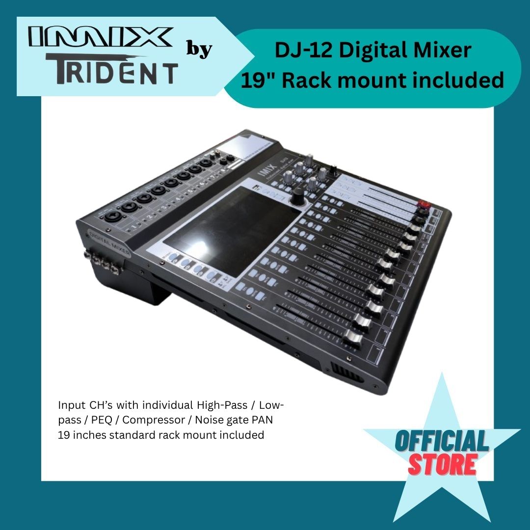 IMIX Digital Mixer 12 channel 7 inches touch screen 16 DSP dual FX 8 ...