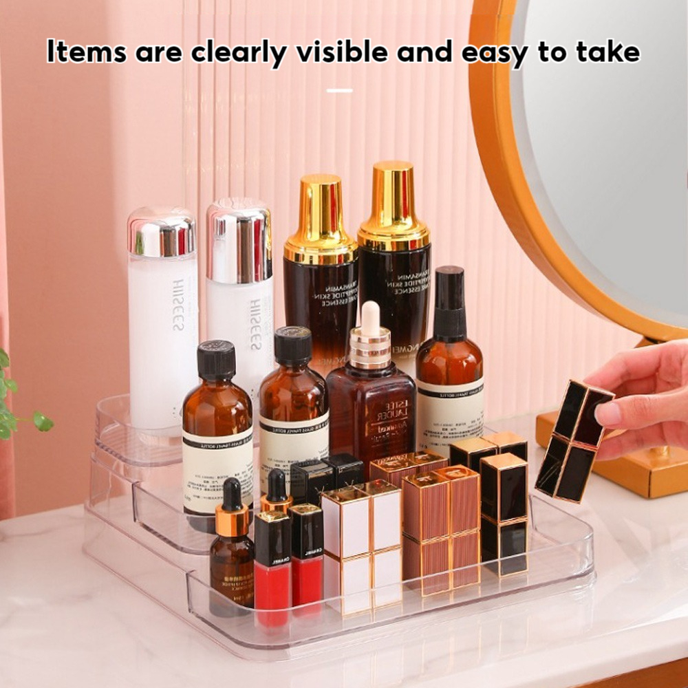 3 Tier Perfume Desk Display Stand Makeup Storage Rack Cosmetic Display ...