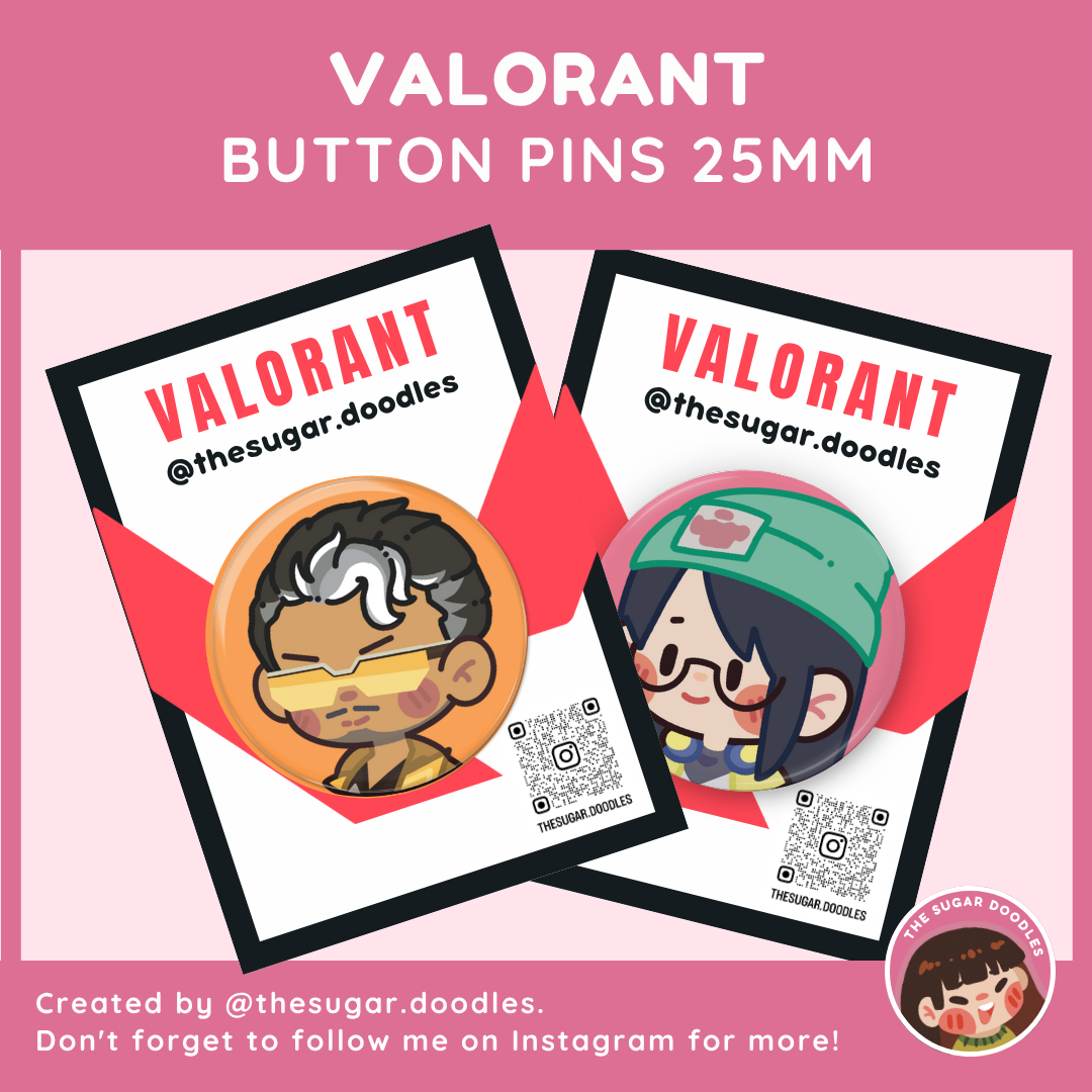 Valorant Single Button Pin 25mm | Shopee Philippines