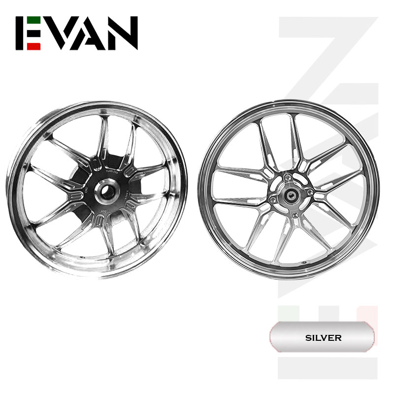 EVAN Buss TRC CNC Xpyder 10 Spokes MAG WHEELS (1.4Fx1.5Rx14) for Fazzio ...