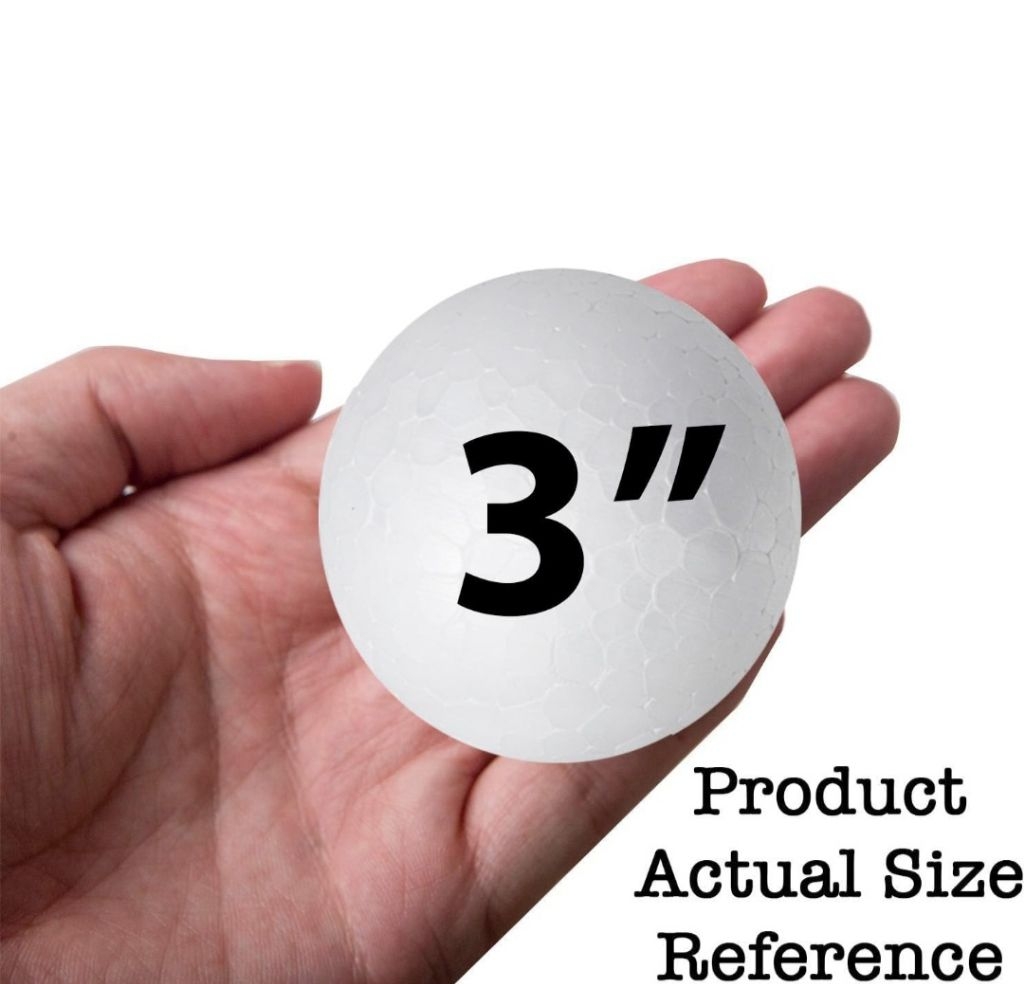 Styro Foam Ball for Arts and Crafts 1 Piece-3"-3.5" | Shopee Philippines