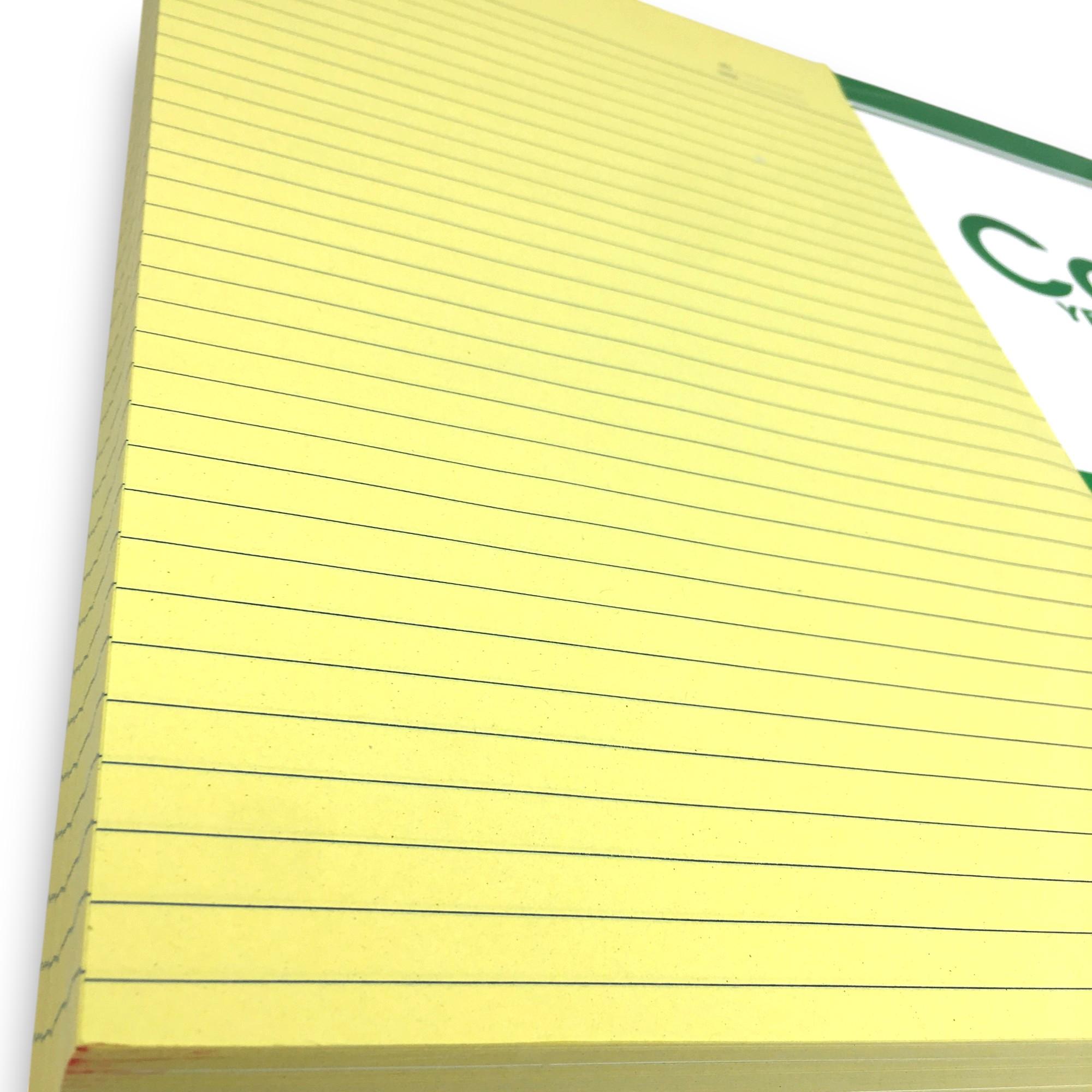 CANARY Yellow Ruled Pad 80 Leaves per pad / 216mm x 330mm / 8.5"x 13 ...