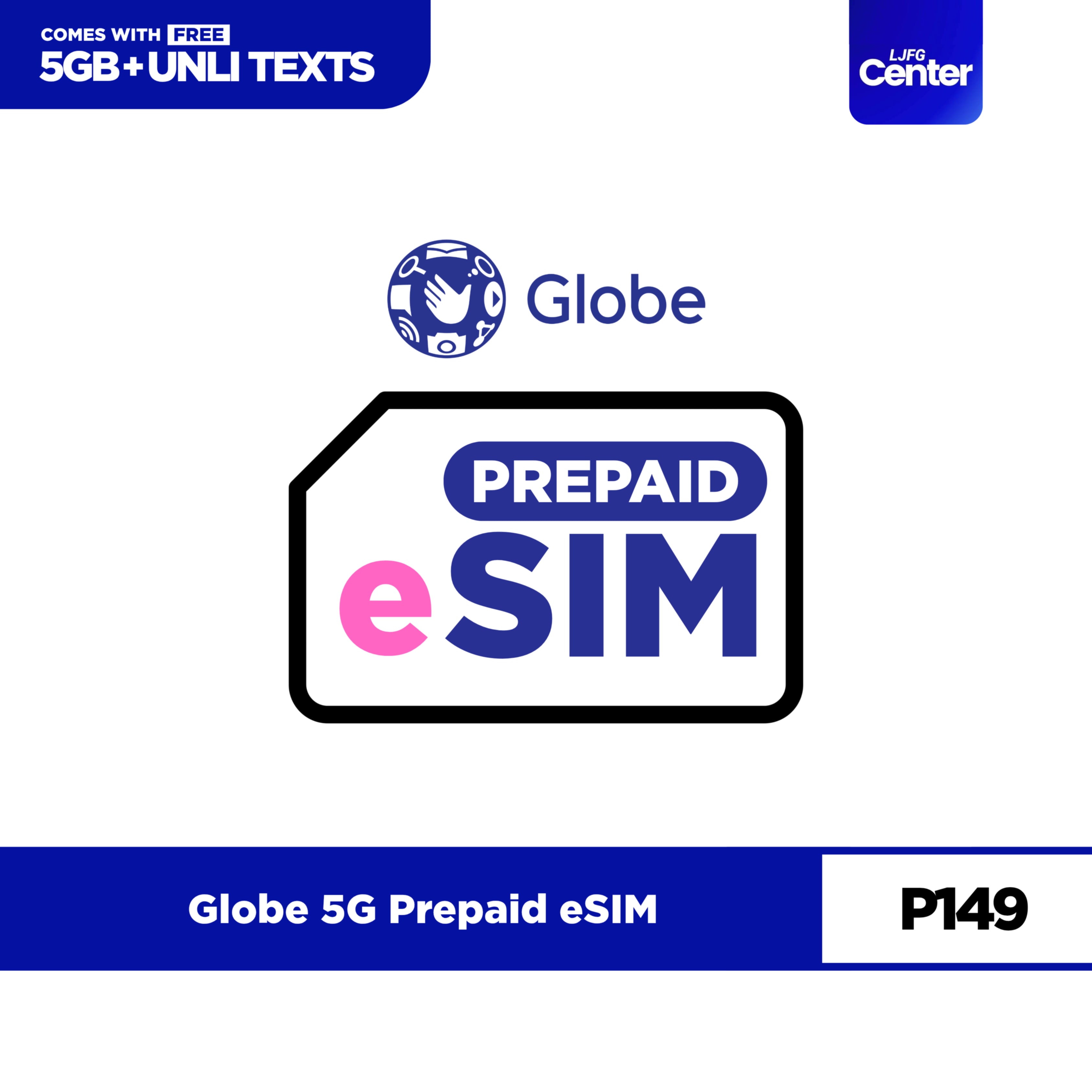 Globe eSIM 5G Ready Prepaid eSIM with FREE 5GB Data for 3 Days! + Unlimited Texts | Physical ...