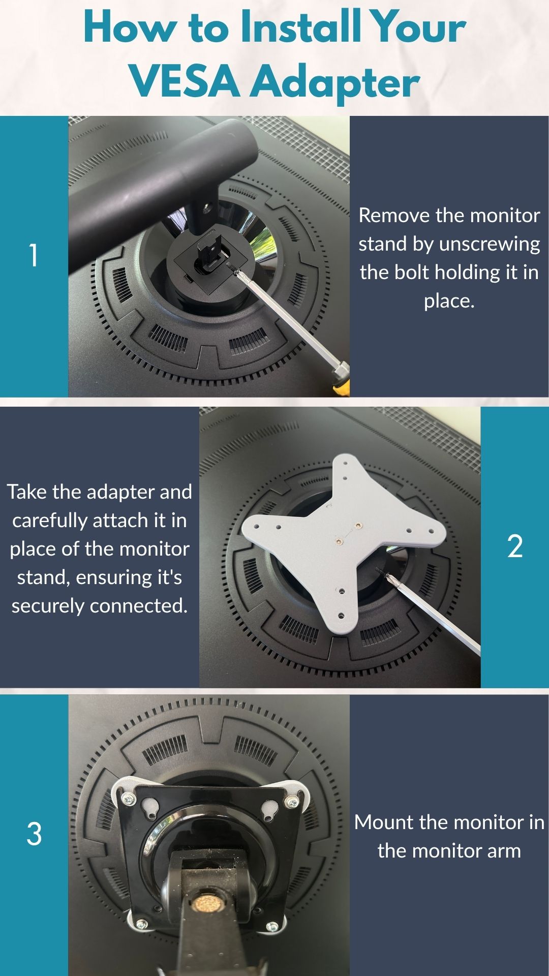 [Nadalos 3D] VESA Mount Adapter - NVision ES27G1/ ES32G1 - Gamdias ...